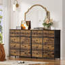 Ebern Designs Ojaswi 10 Dressers, Wooden Dresser, Chest of Drawers with Fabric & Reviews | Wayfair